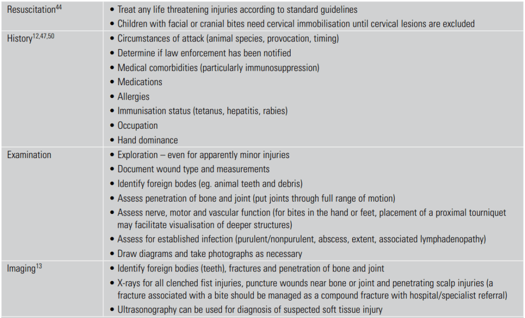 Mammalian Bites – My notes